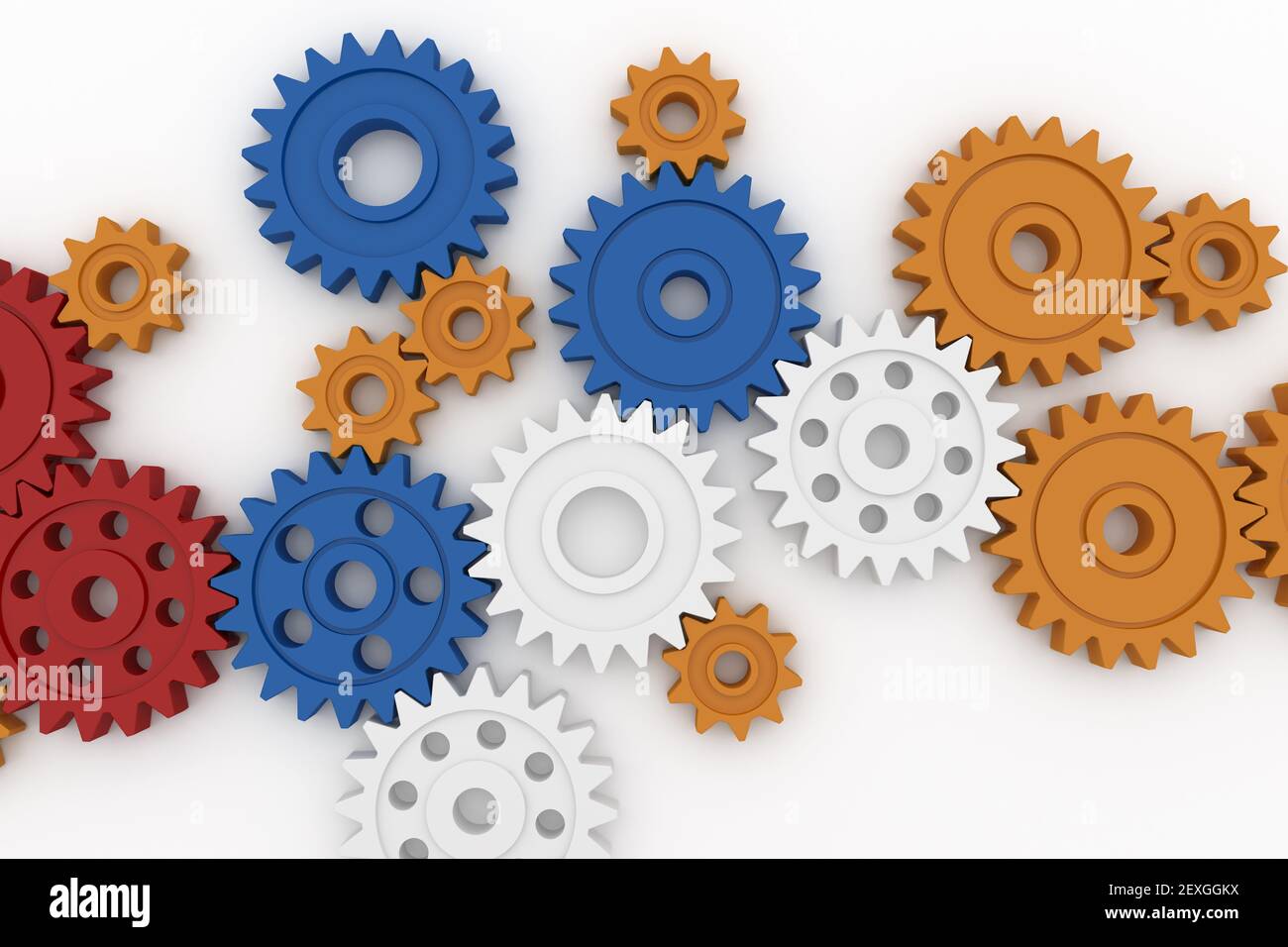 Colorful plastic gears Stock Photo - Alamy