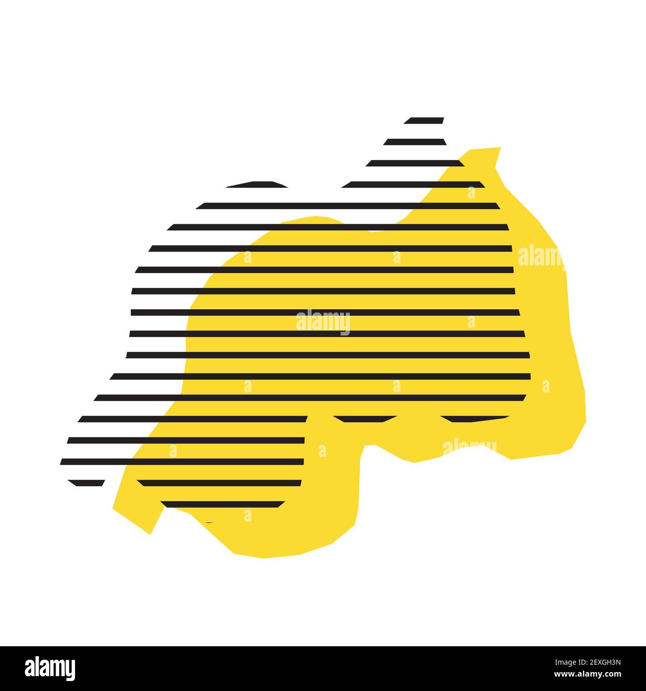 Rwanda - country silhouette Stock Vector Image & Art - Alamy