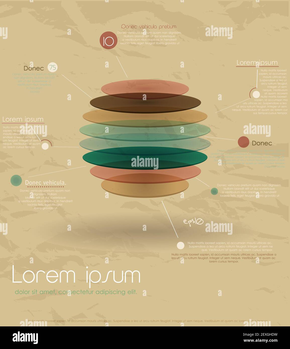 Vintage infographic template Stock Photo - Alamy