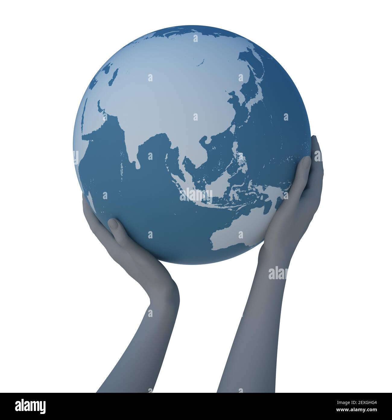 Human heart and globe Cut Out Stock Images & Pictures - Alamy
