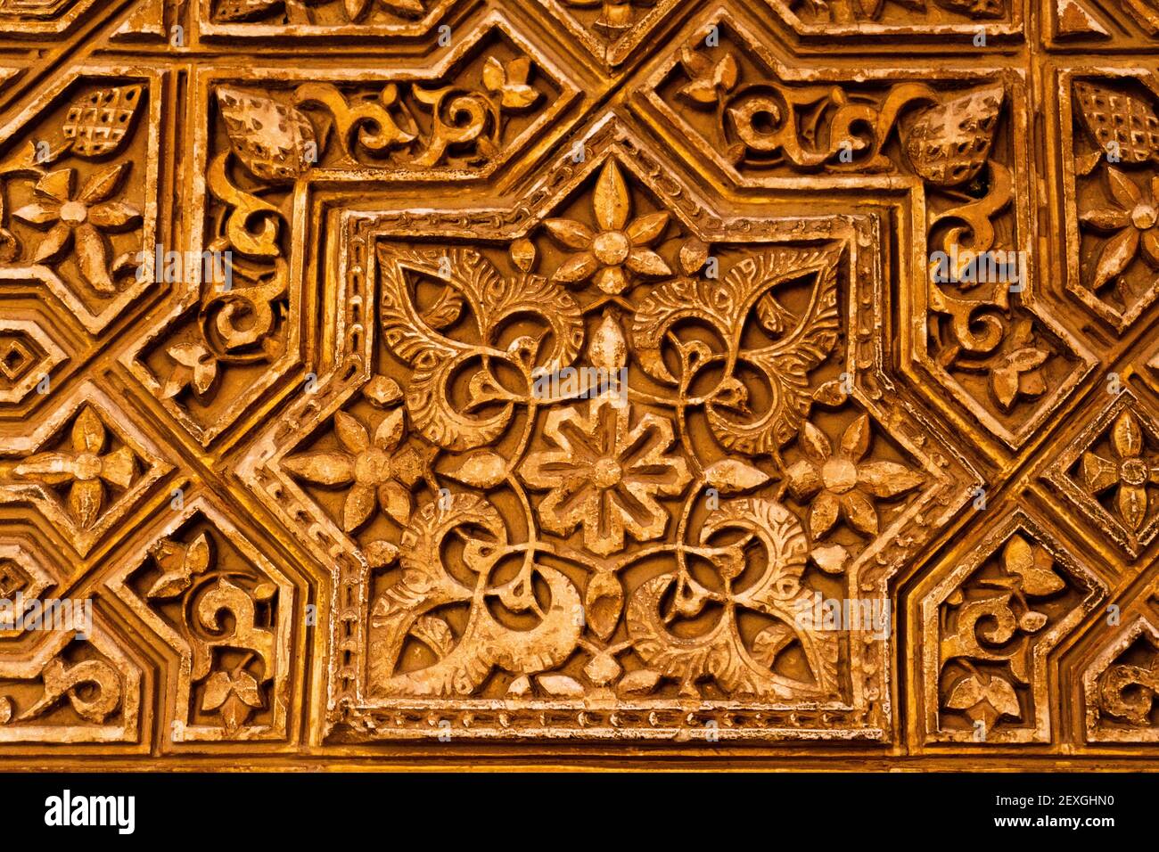 An ancient building wall with a beautiful ornamental design Stock Photo ...