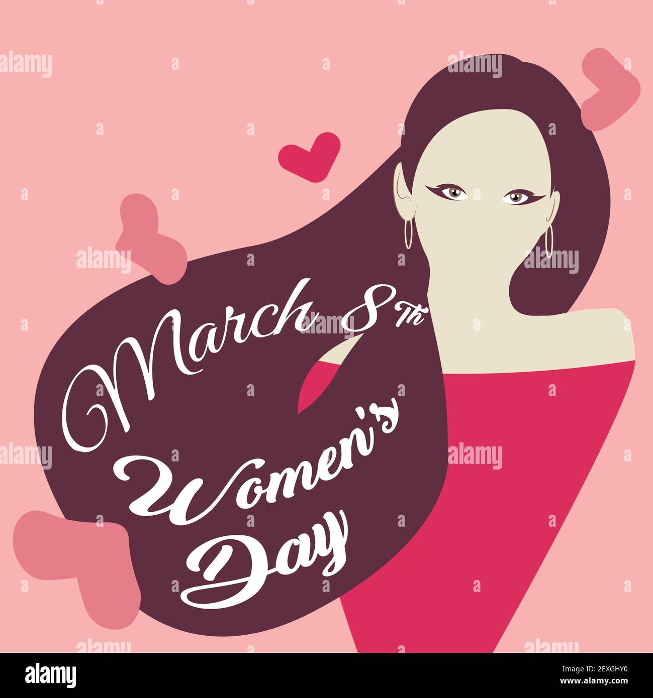 Happy Womens Day Card Stock Vector Image And Art Alamy