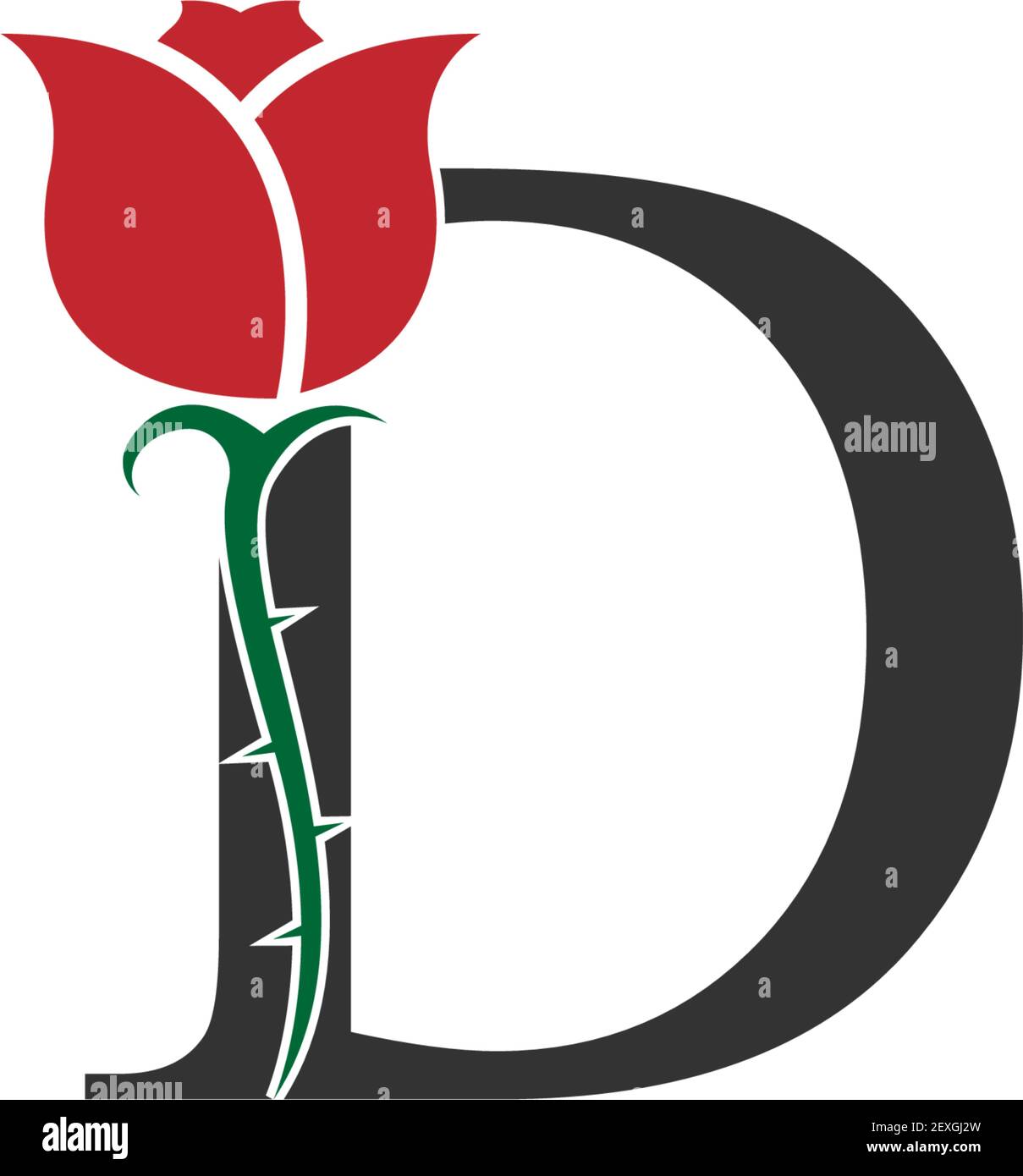 Letter d rose Stock Vector Images - Alamy