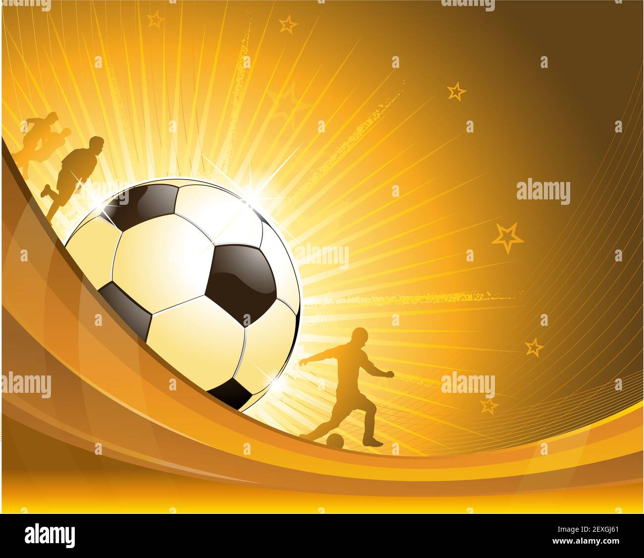 Gold soccer background illustration Stock Photo - Alamy