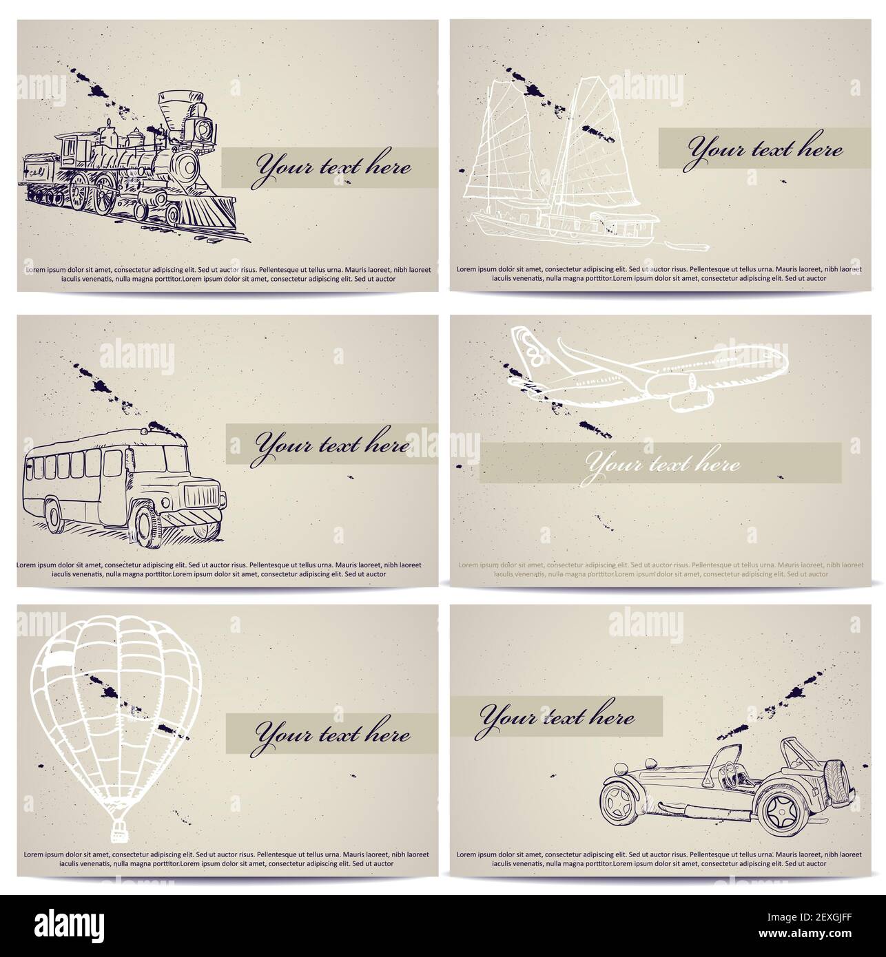 Vintage car vector template Cut Out Stock Images & Pictures - Alamy