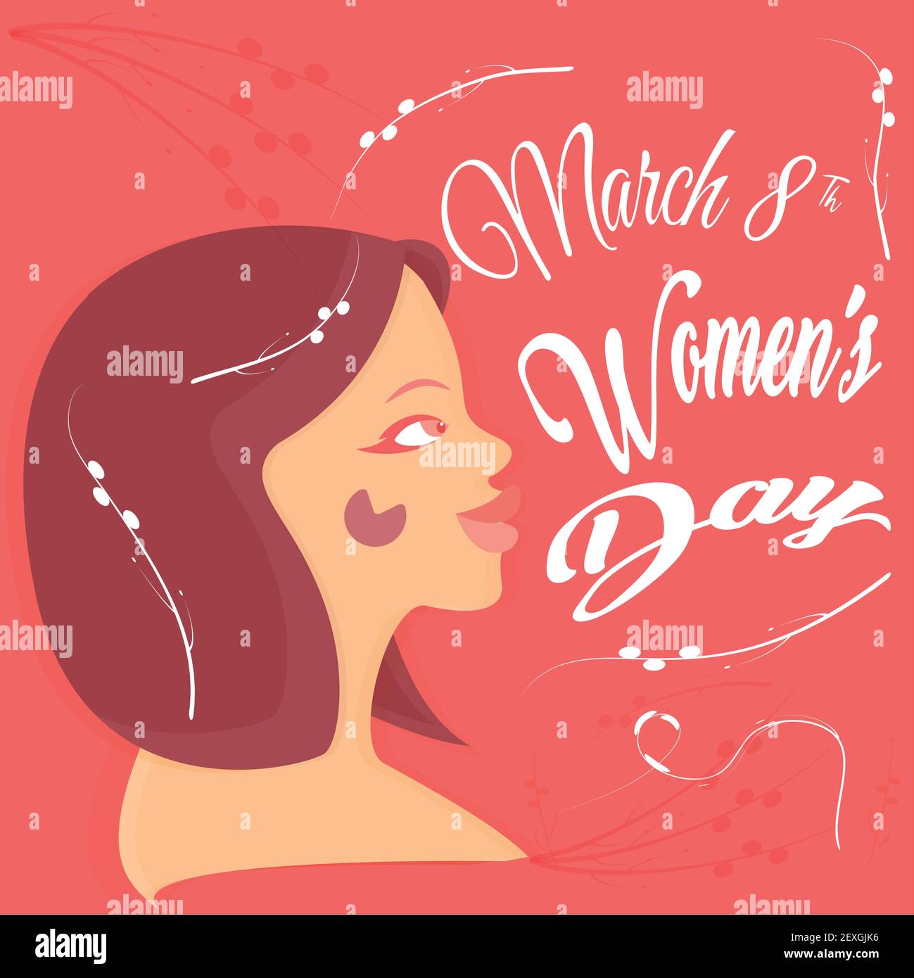 Womens Day Card Stock Vector Images Alamy