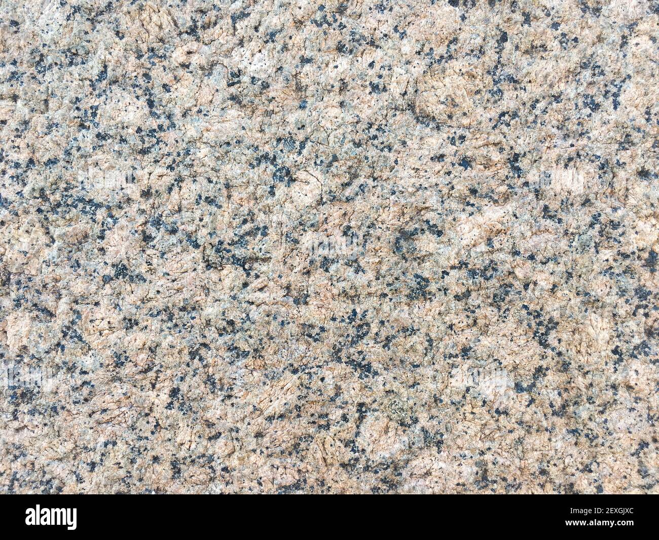Natural pattern of granite stone texture. Black and pink spots on gray ...