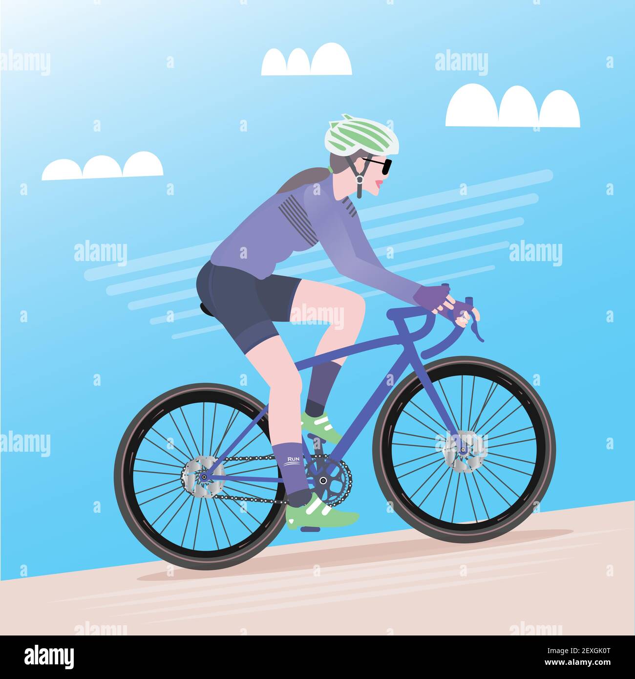 Sport bike woman on Stock Vector Images - Alamy