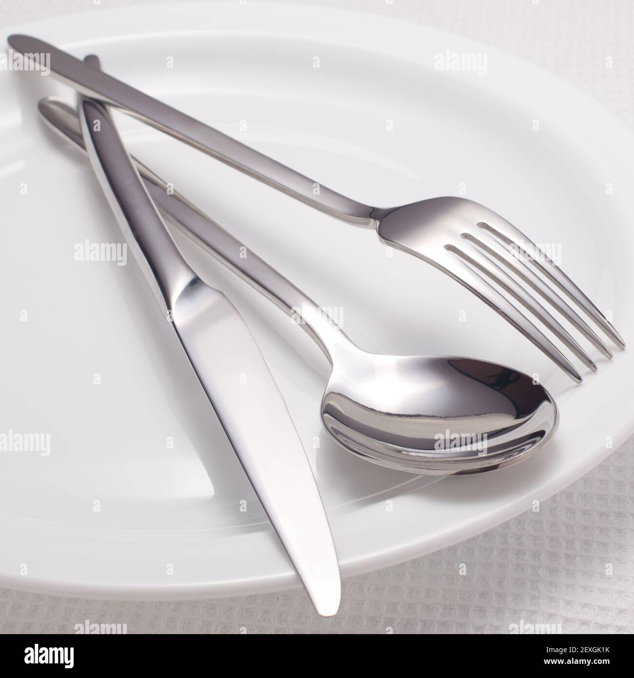 Spoon fork knife empty hi-res stock photography and images - Alamy