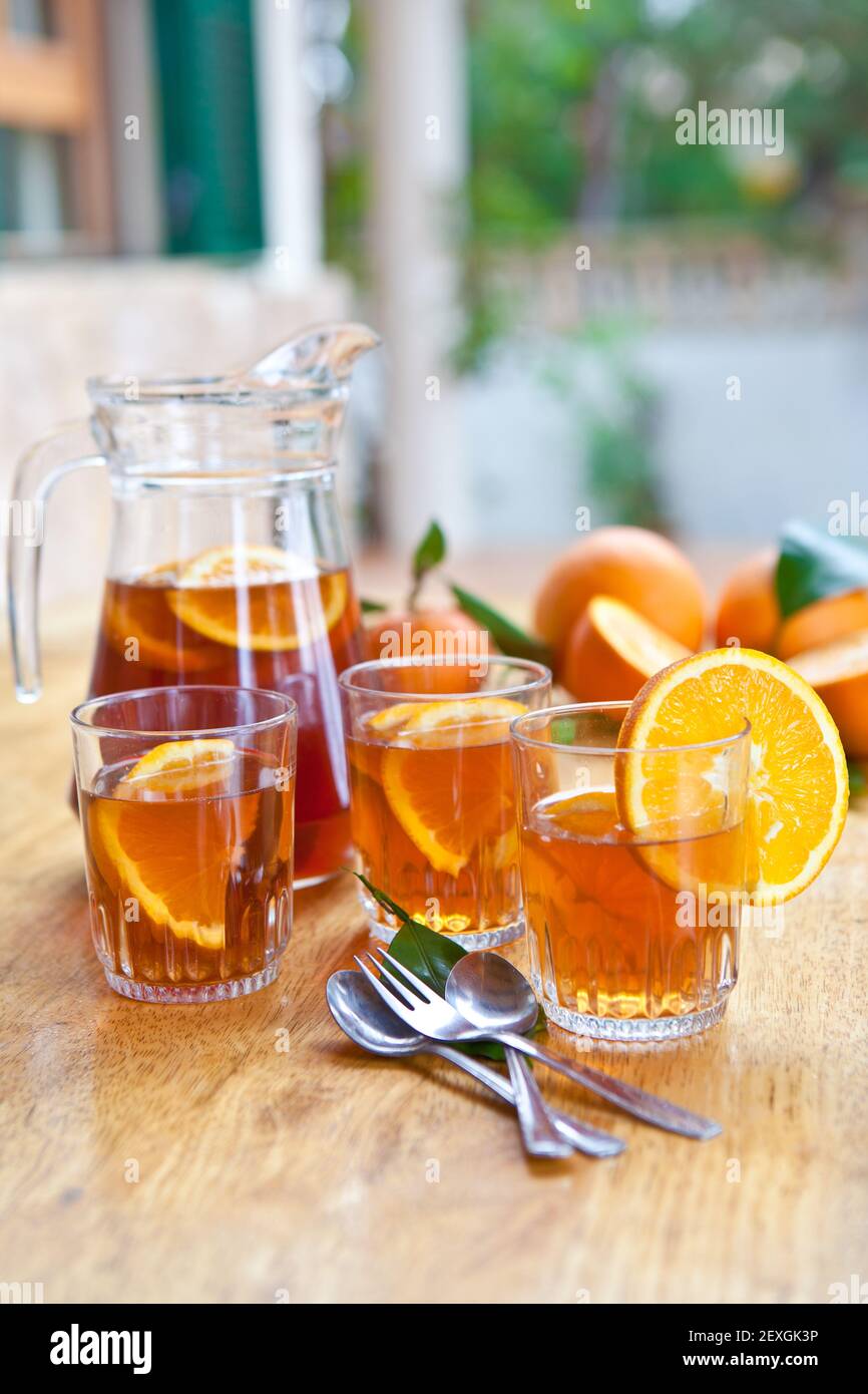 Homemade iced tea Stock Photo - Alamy
