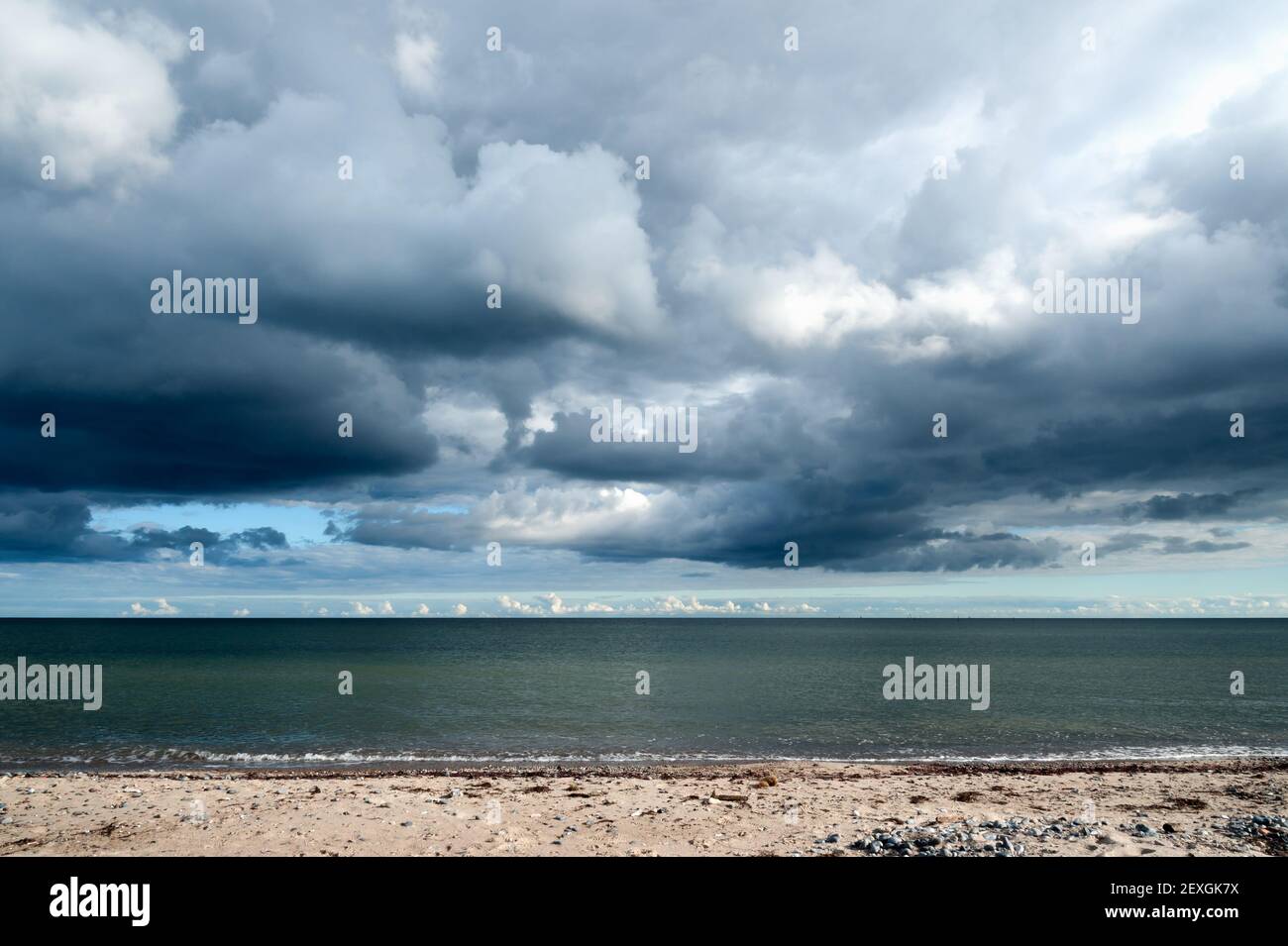 A stromfront is coming over teh sea Stock Photo - Alamy