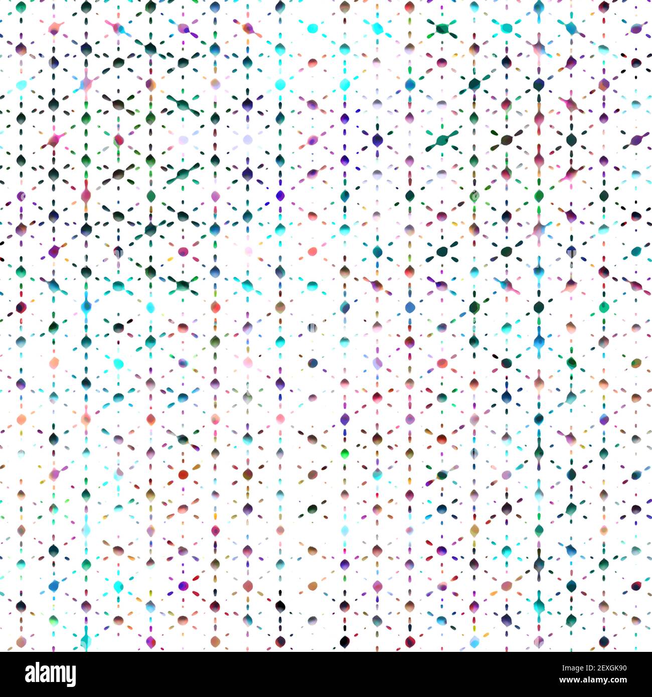 Rainbow Colored Hexagonal Grid Styled Splat Pattern Stock Photo - Alamy