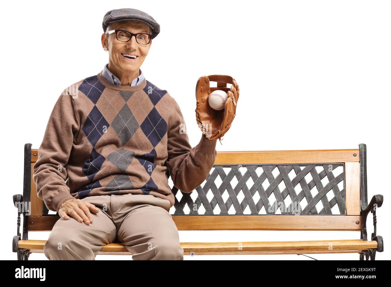 Old man baseball cap Cut Out Stock Images & Pictures - Alamy