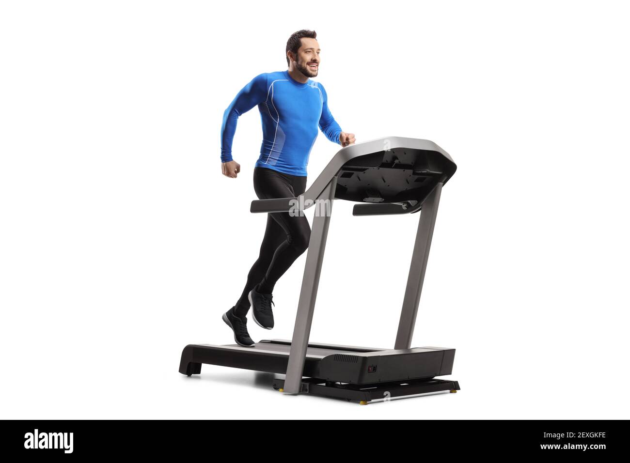 Caucasian smiling man running on hi-res stock photography and images ...