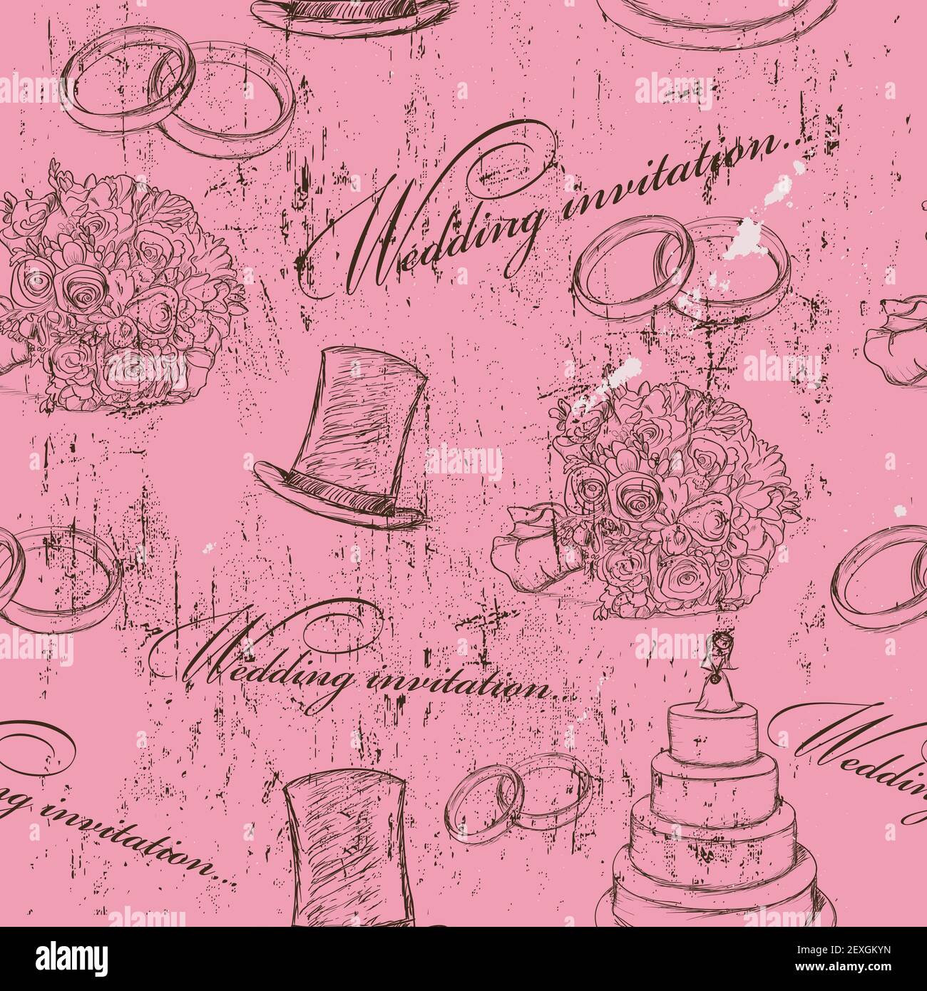 Vintage wedding seamless texture Stock Photo - Alamy
