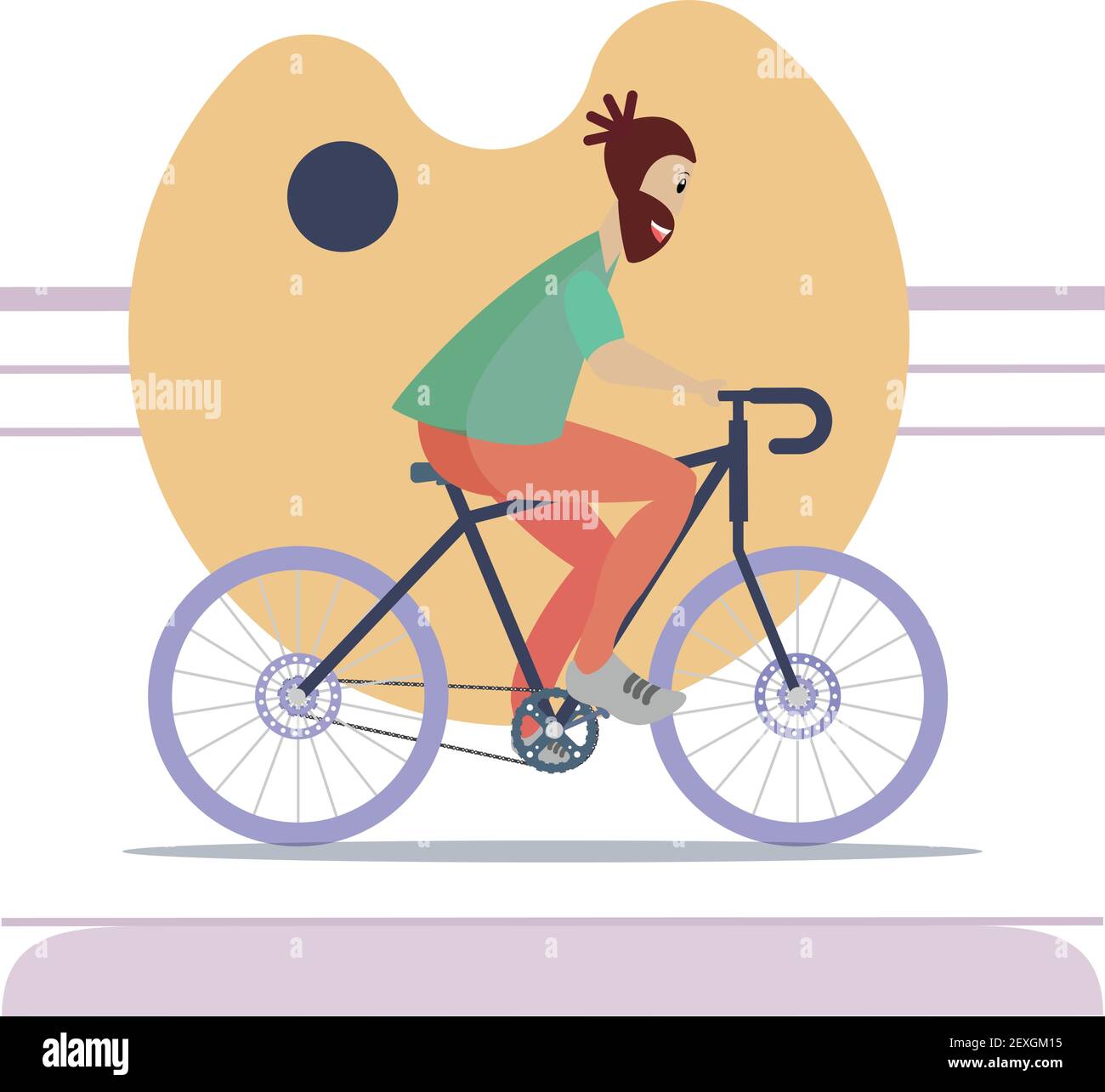 Man riding a bicycle Stock Vector Image & Art - Alamy