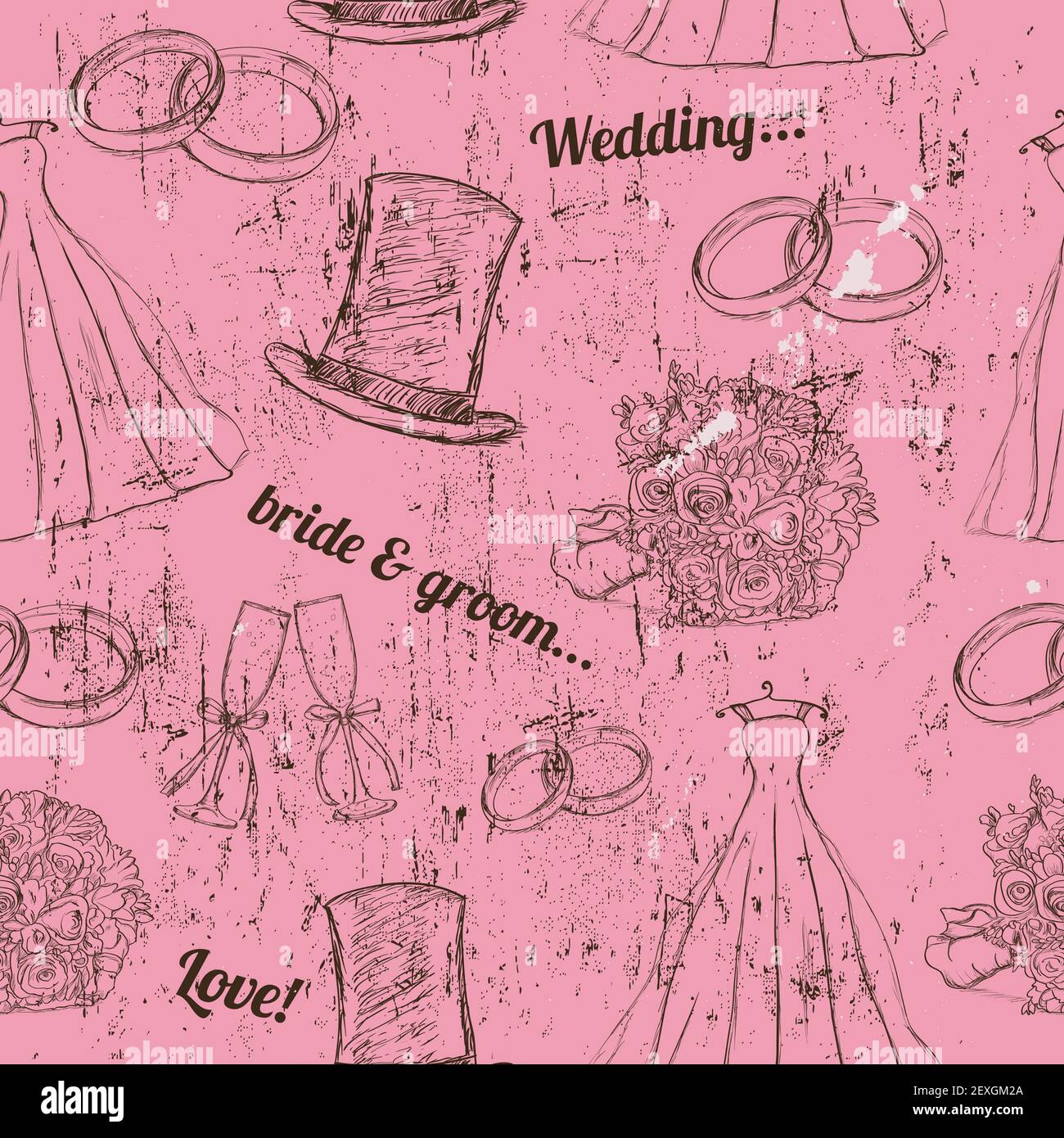 Vintage wedding seamless texture Stock Photo - Alamy