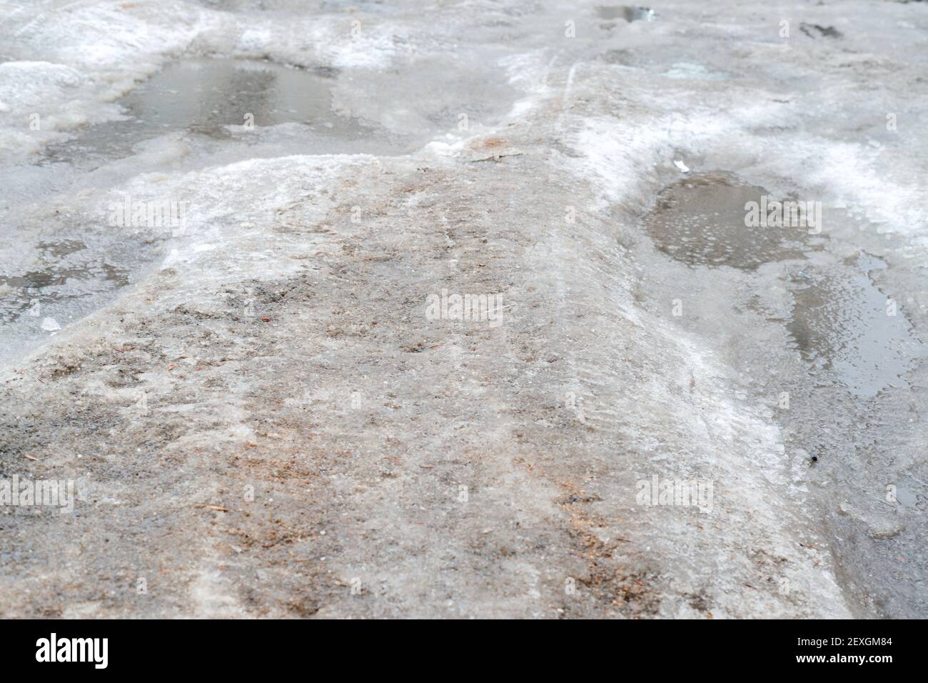 Puddles melting ice surface hi-res stock photography and images - Alamy