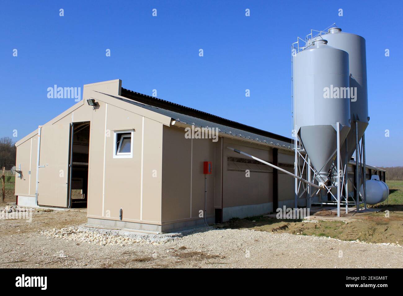 Shed for poultry farm Stock Photo - Alamy