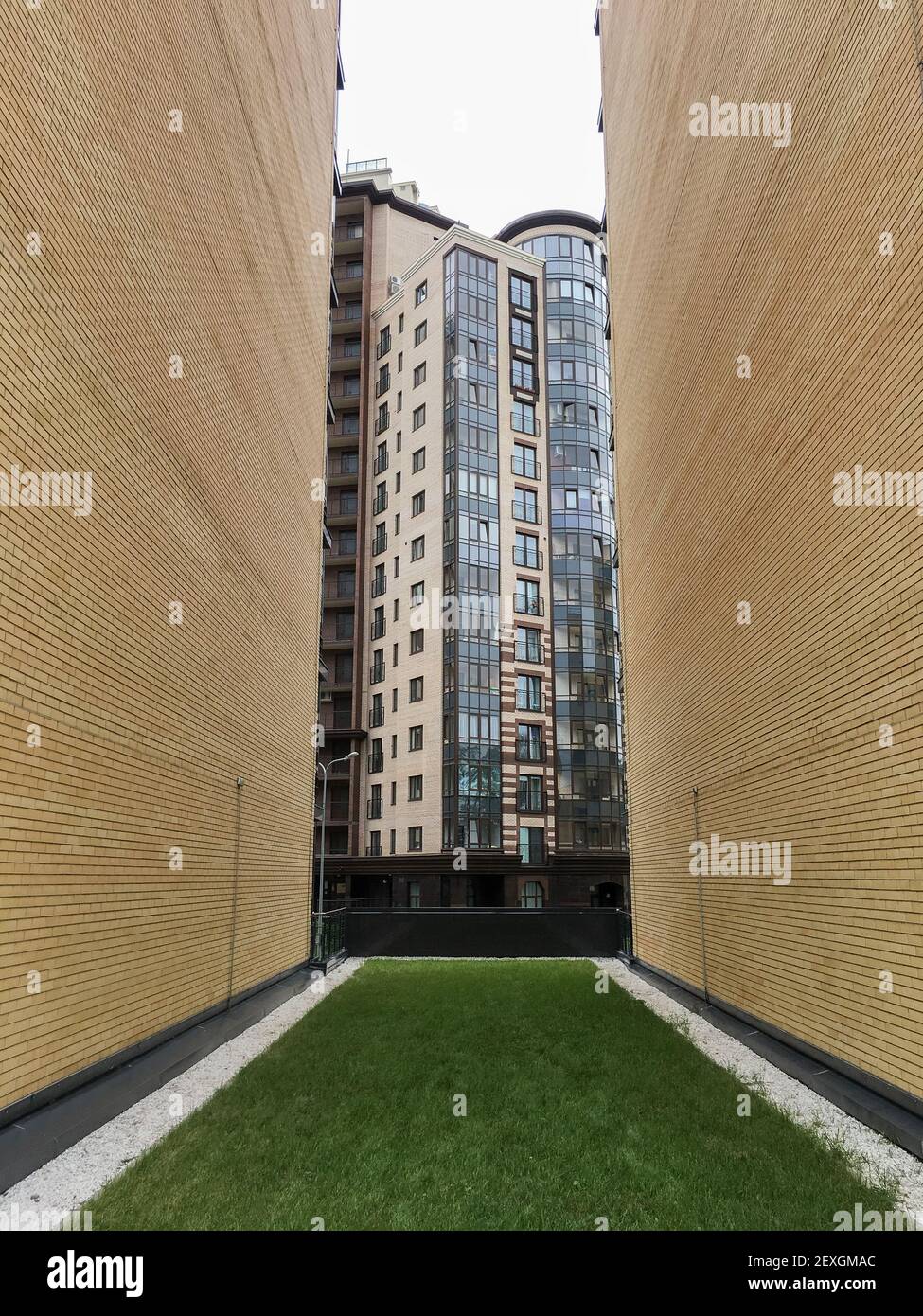 Saint-Petersburg architecture. Modern district of new blocks of flats ...