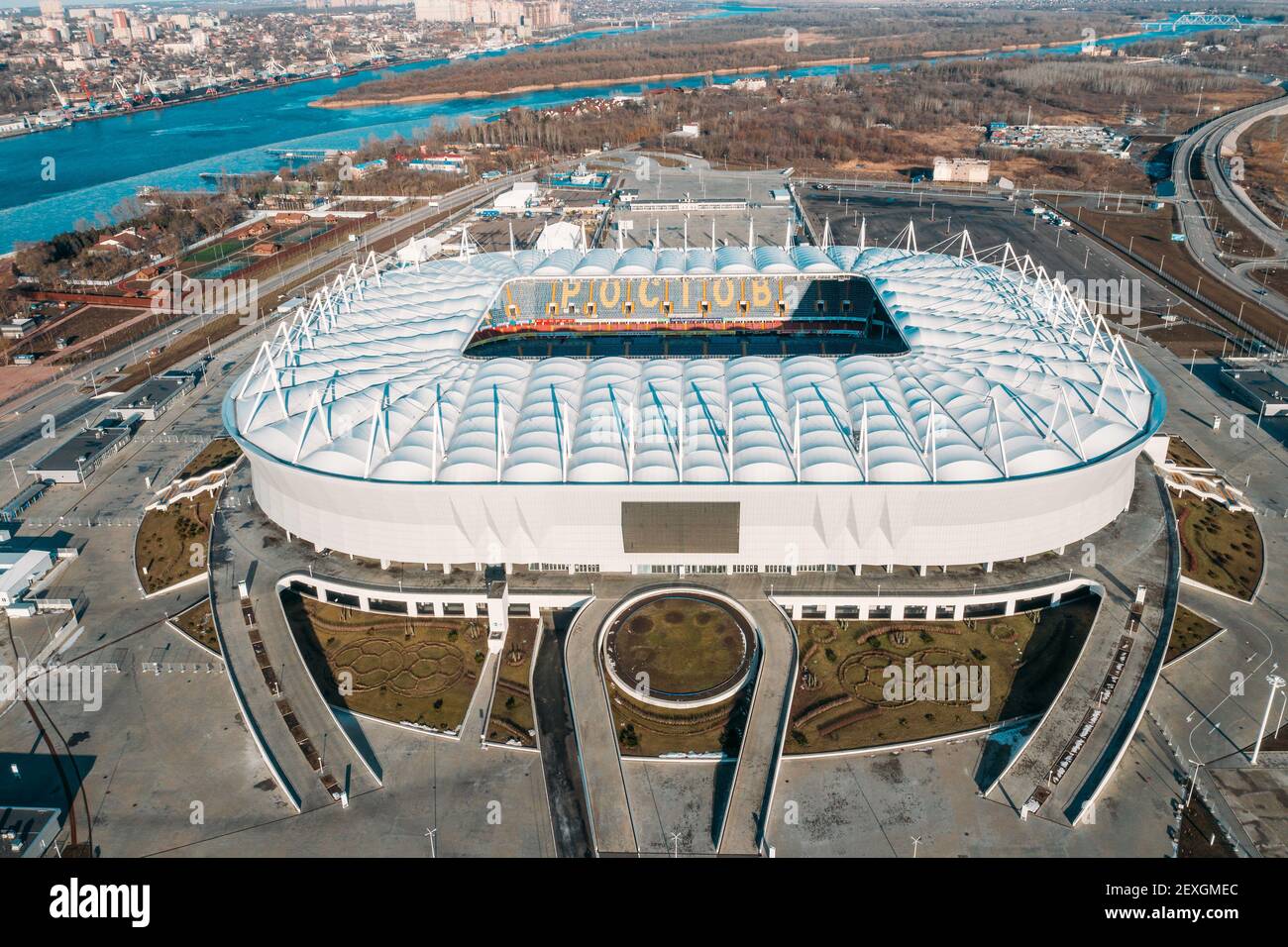 Rostov-on-Don, Russia - February 2021: Rostov Arena - Modern Football ...