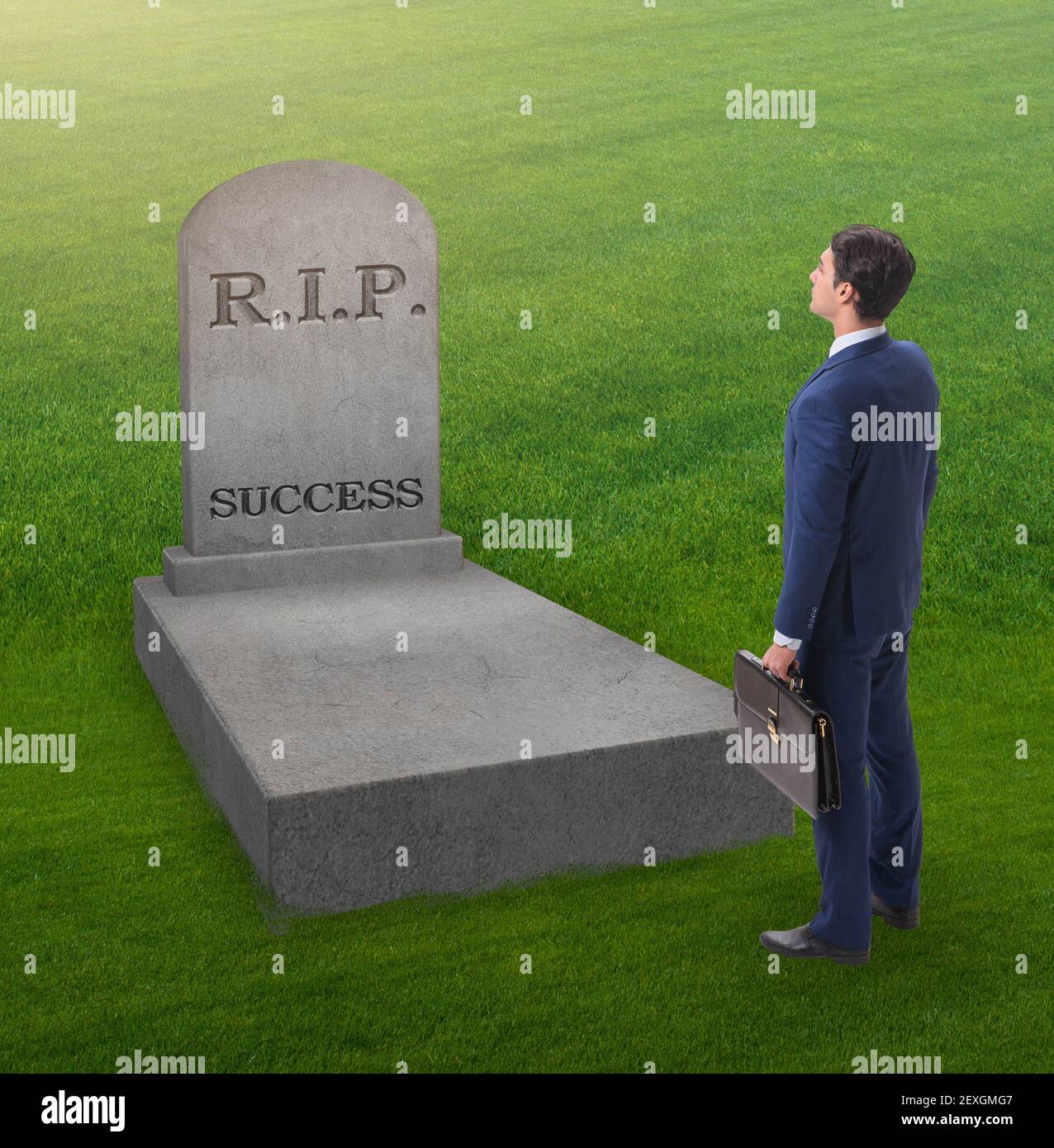 The businessman mourning the death of success Stock Photo - Alamy