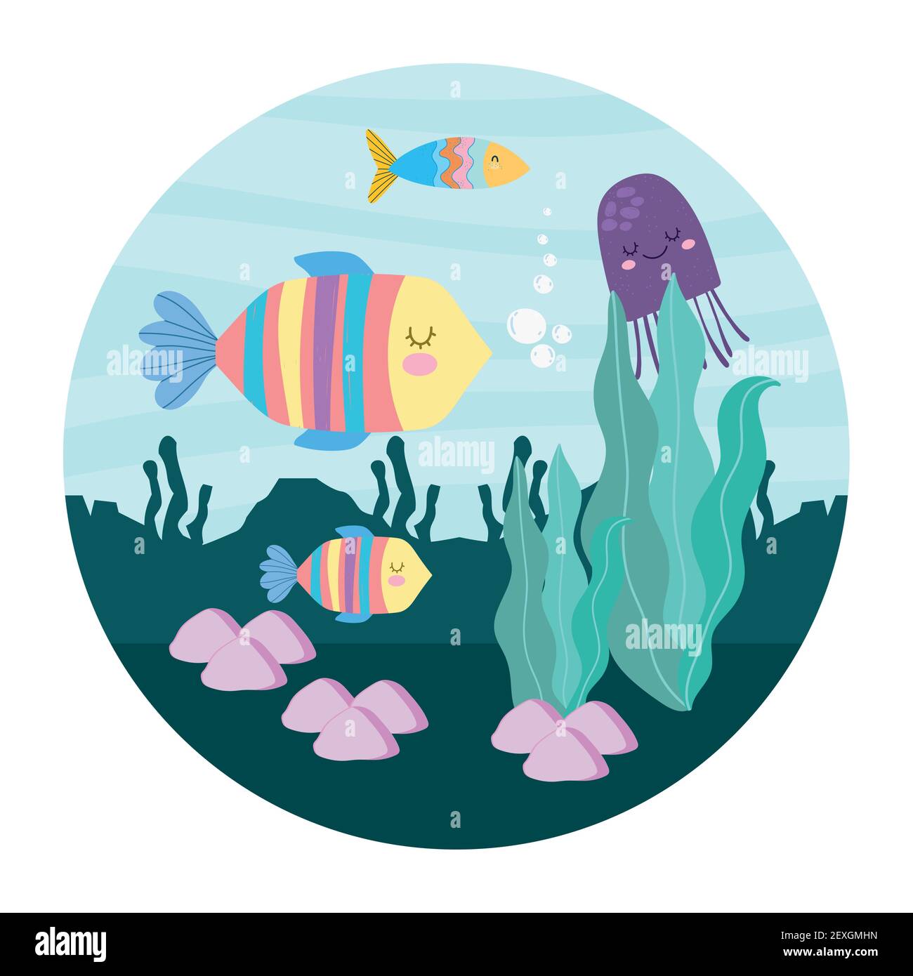 Stone fishes Stock Vector Images - Alamy