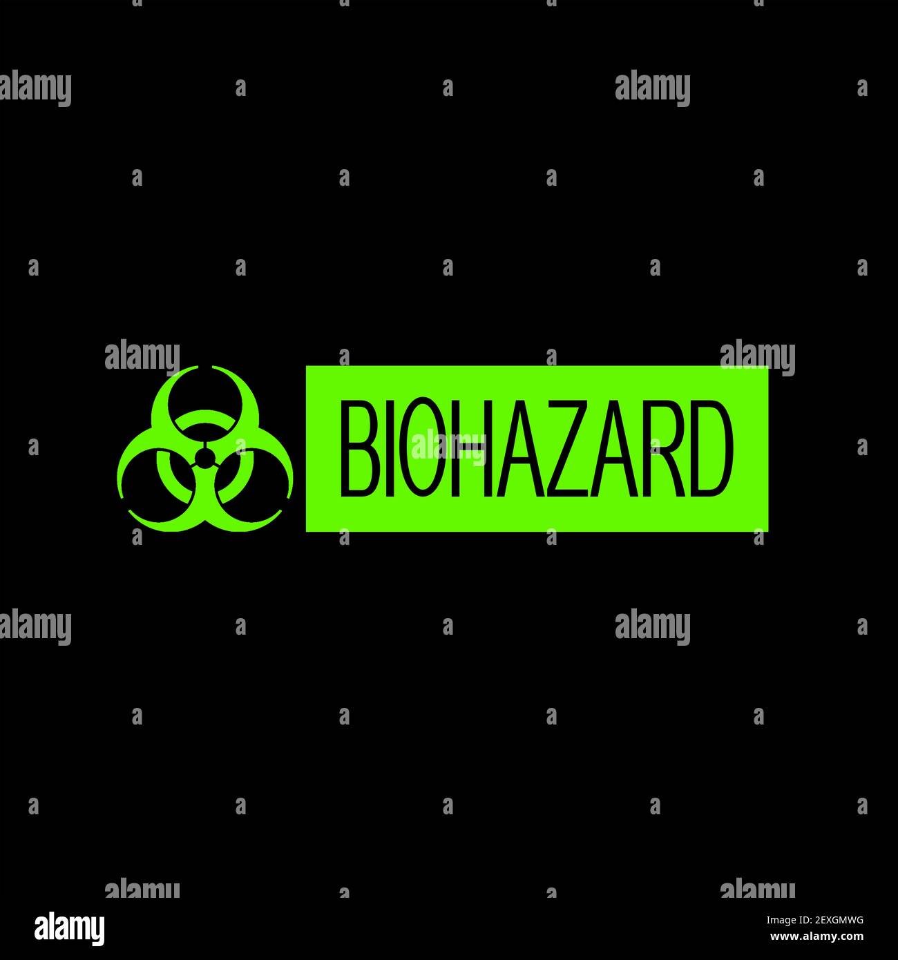 Slime Green and Black Biohazard Warning Sign Stock Photo - Alamy