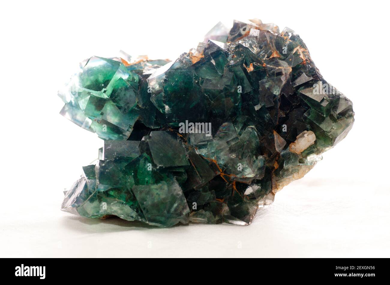 multi colored fluorite mineral crystal sample for science and geology ...