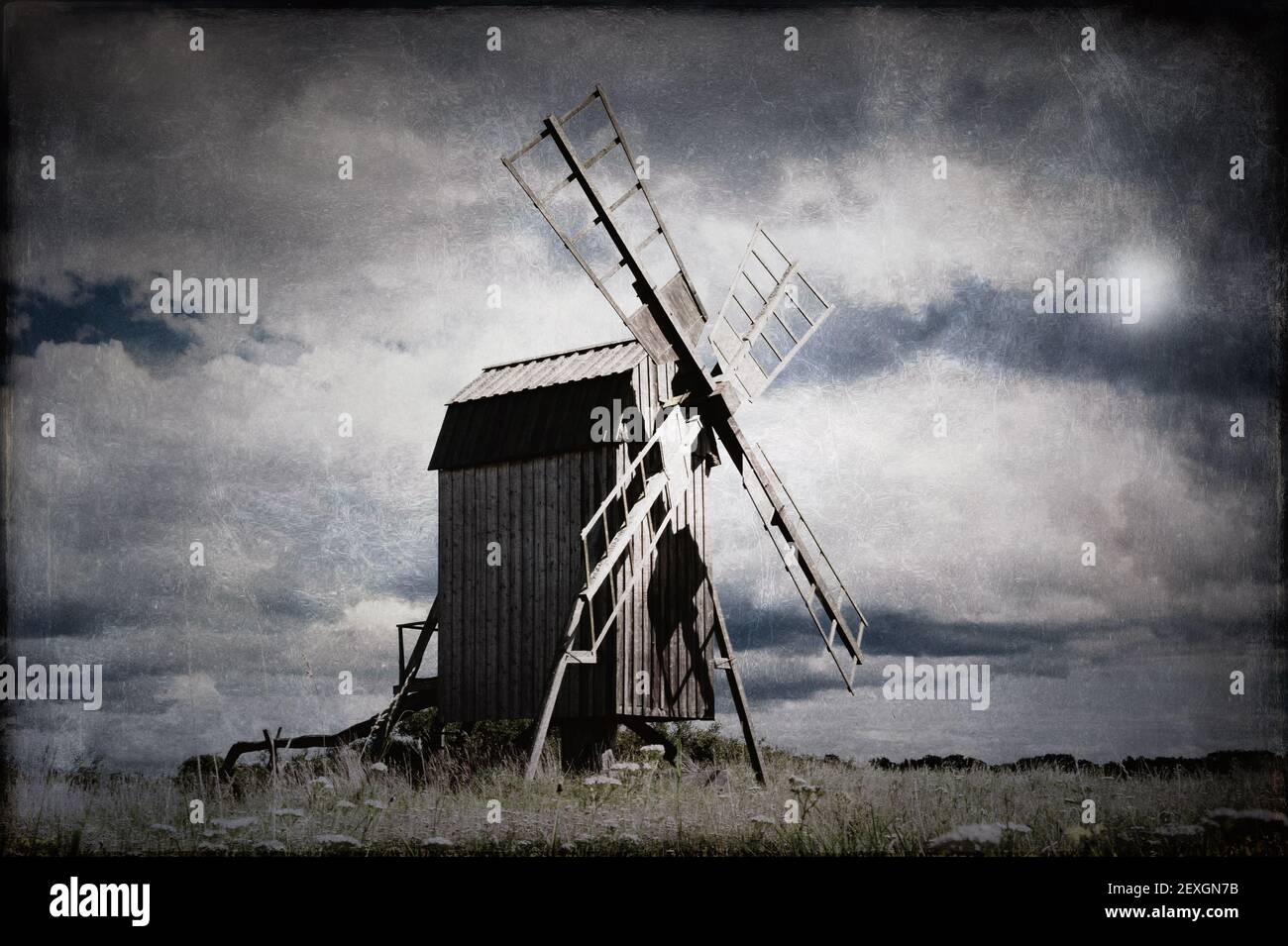 Old style windmill hi-res stock photography and images - Alamy