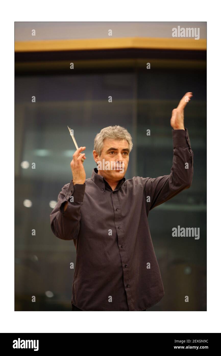Conductor Andy Brown at the Abbey road studios.photograph by David ...