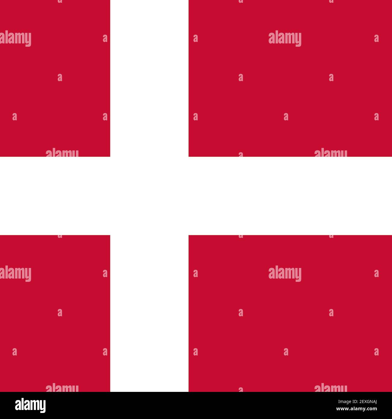 Square Denmark National Flag Red and White Stock Photo - Alamy