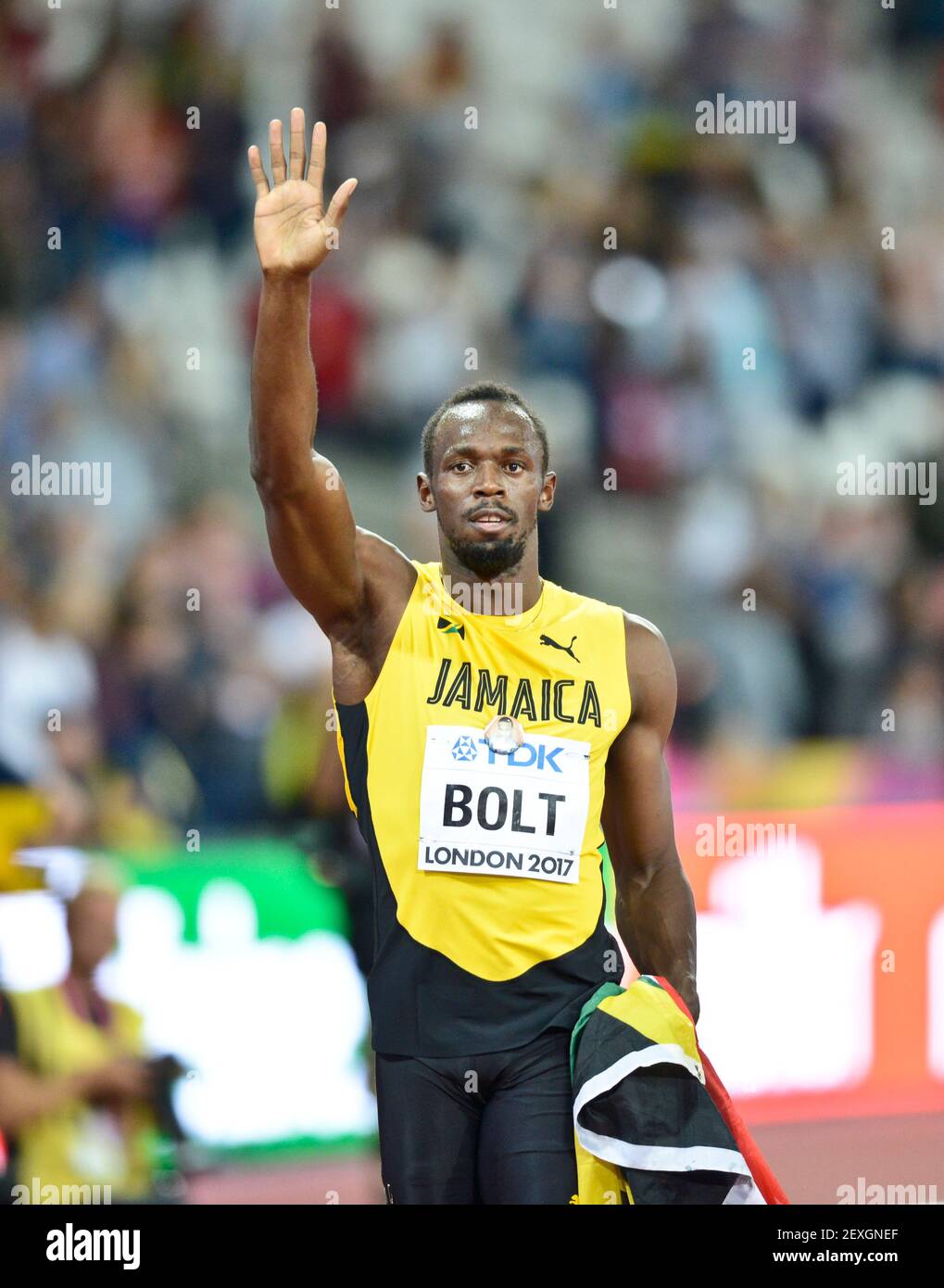 Usain Bolt (Jamaica, Bronze medal). 100 metres men Final. IAAF ...