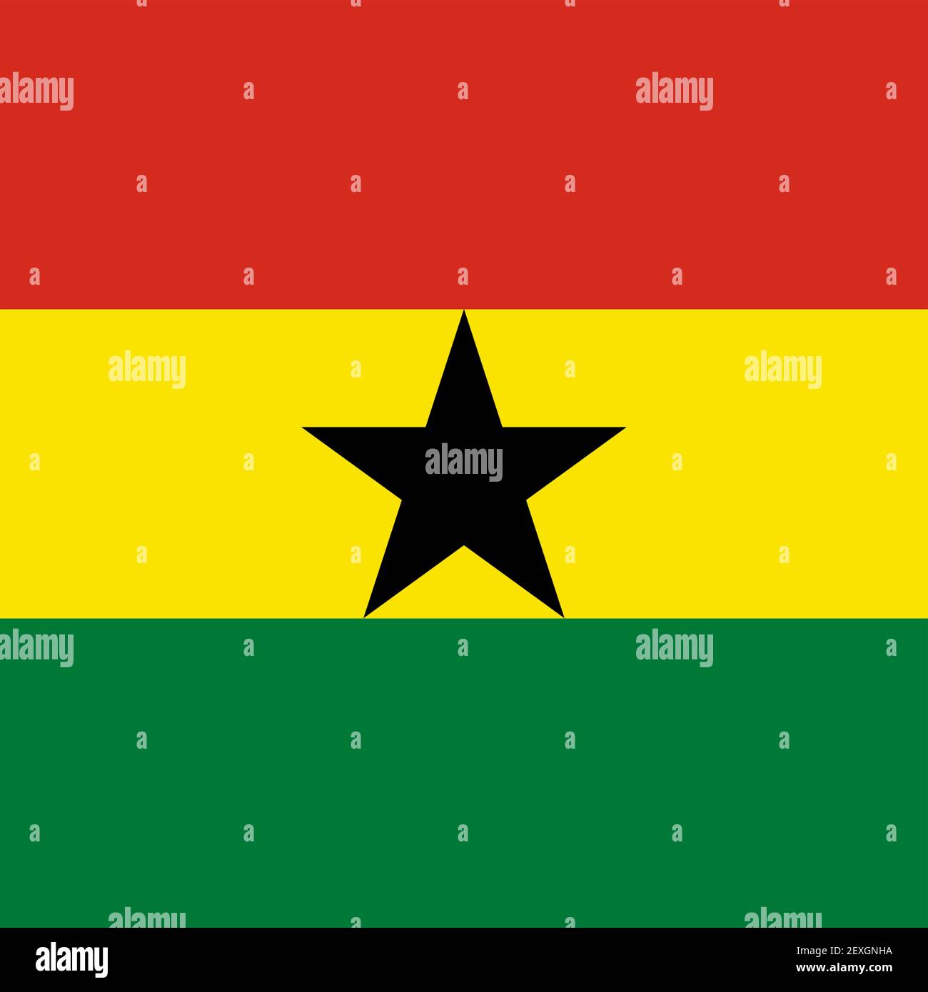 Square Ghanaian National Flag Gold Red and Green Stock Photo - Alamy