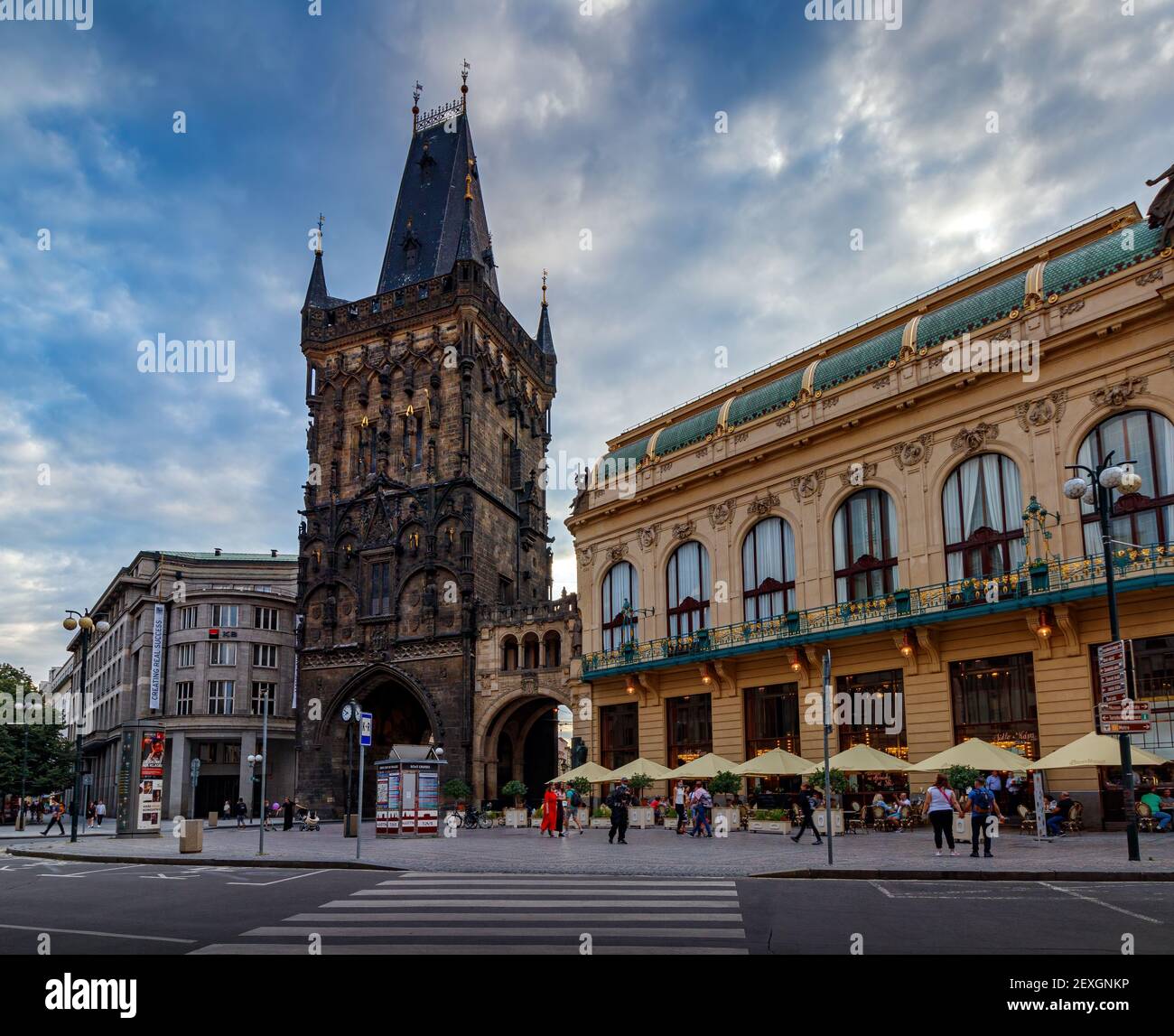 The powder tower, Prague, Czech republic Stock Photo - Alamy