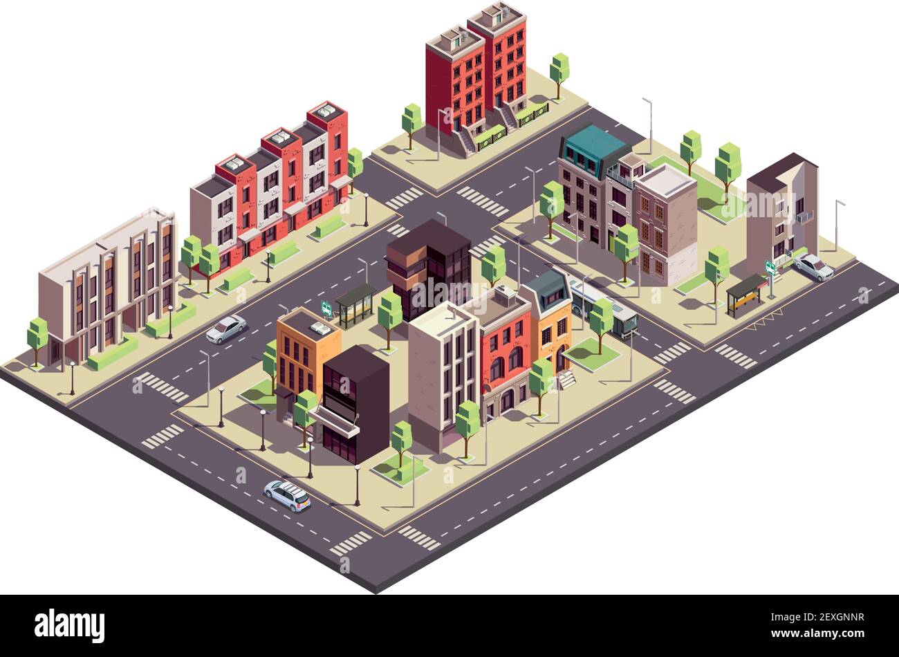 Downtown urban living Stock Vector Images - Alamy