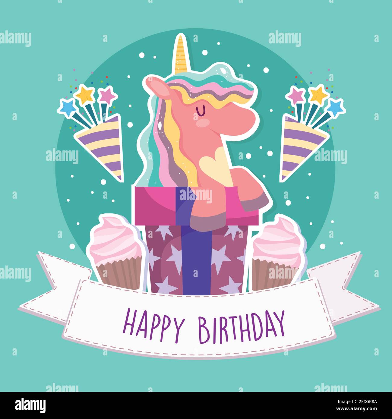 Unicorn cupcakes hi-res stock photography and images - Alamy