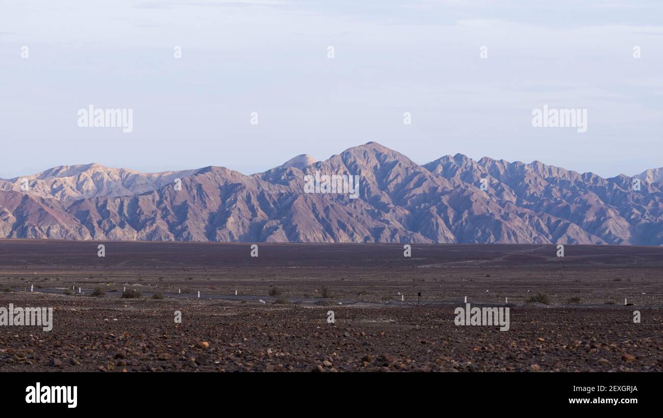 Colorful Andes mountain Range near nazca lines, Ica Peru Stock Photo ...