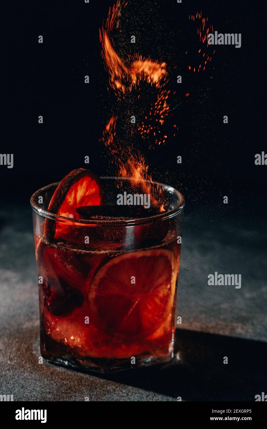 Red liqueur fire hi-res stock photography and images - Alamy