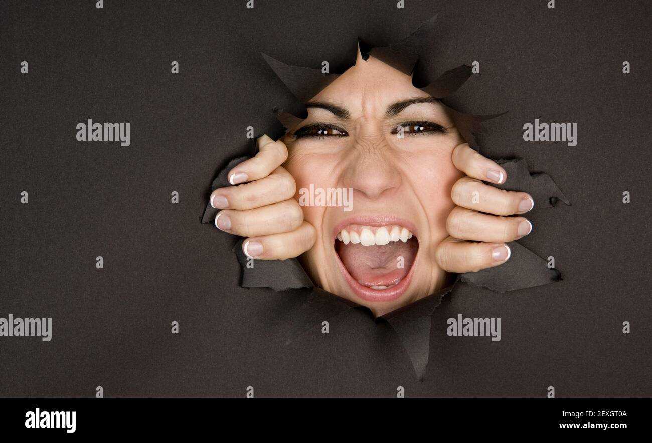 Mouth torn hi-res stock photography and images - Alamy