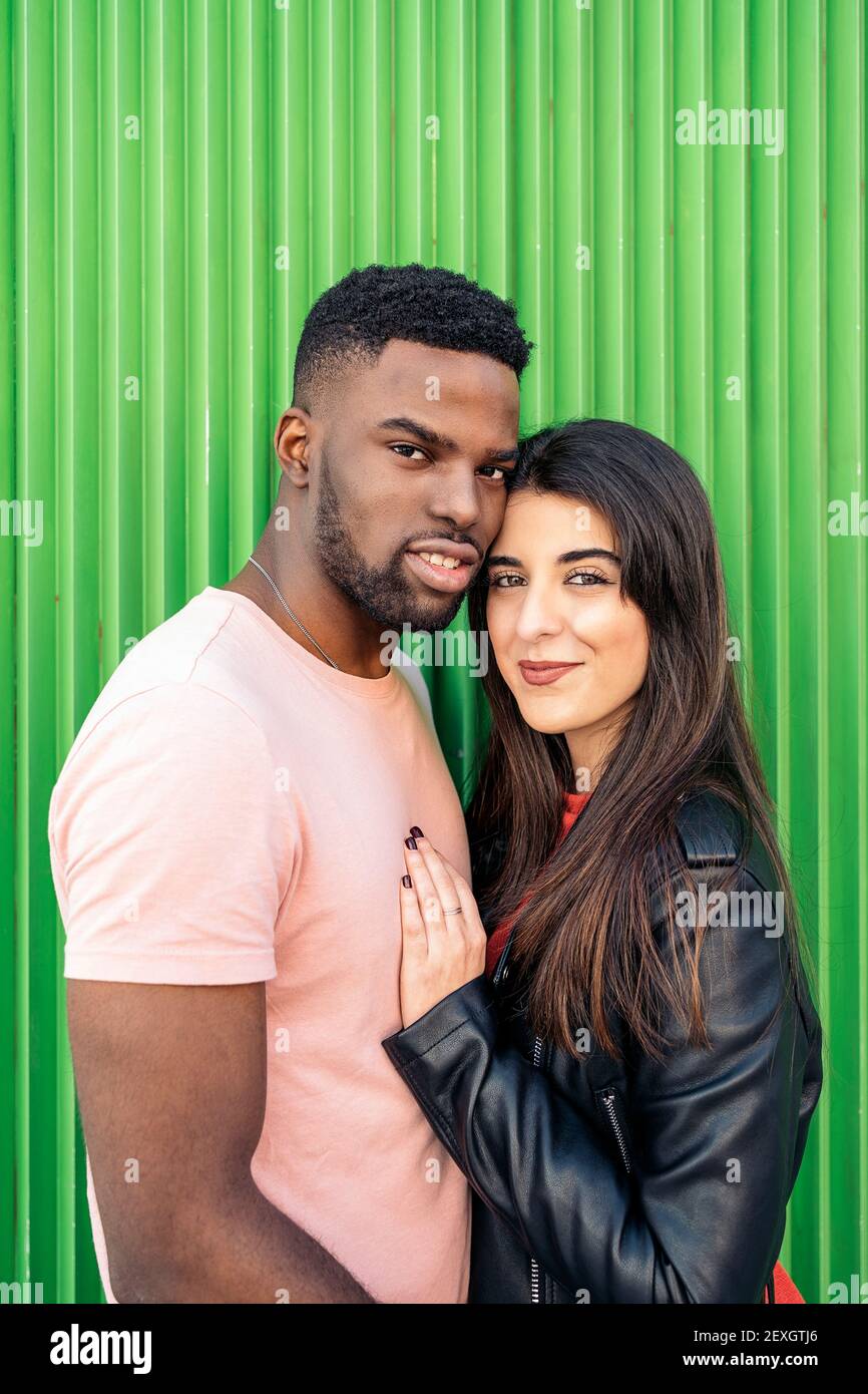 Two attractive people mixed ethnicity hi-res stock photography and ...