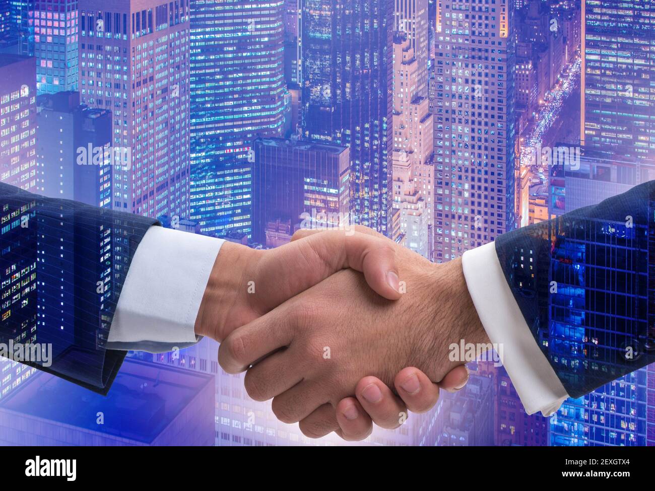 The handshake concept - business metaphor illustration Stock Photo - Alamy