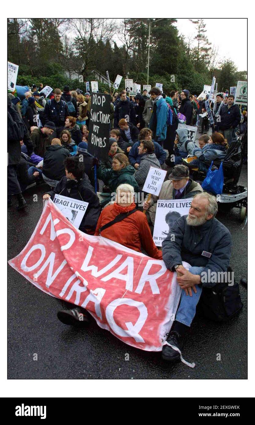 Anti WAR demo outside the Northwood military basepic David Sandison 19 ...