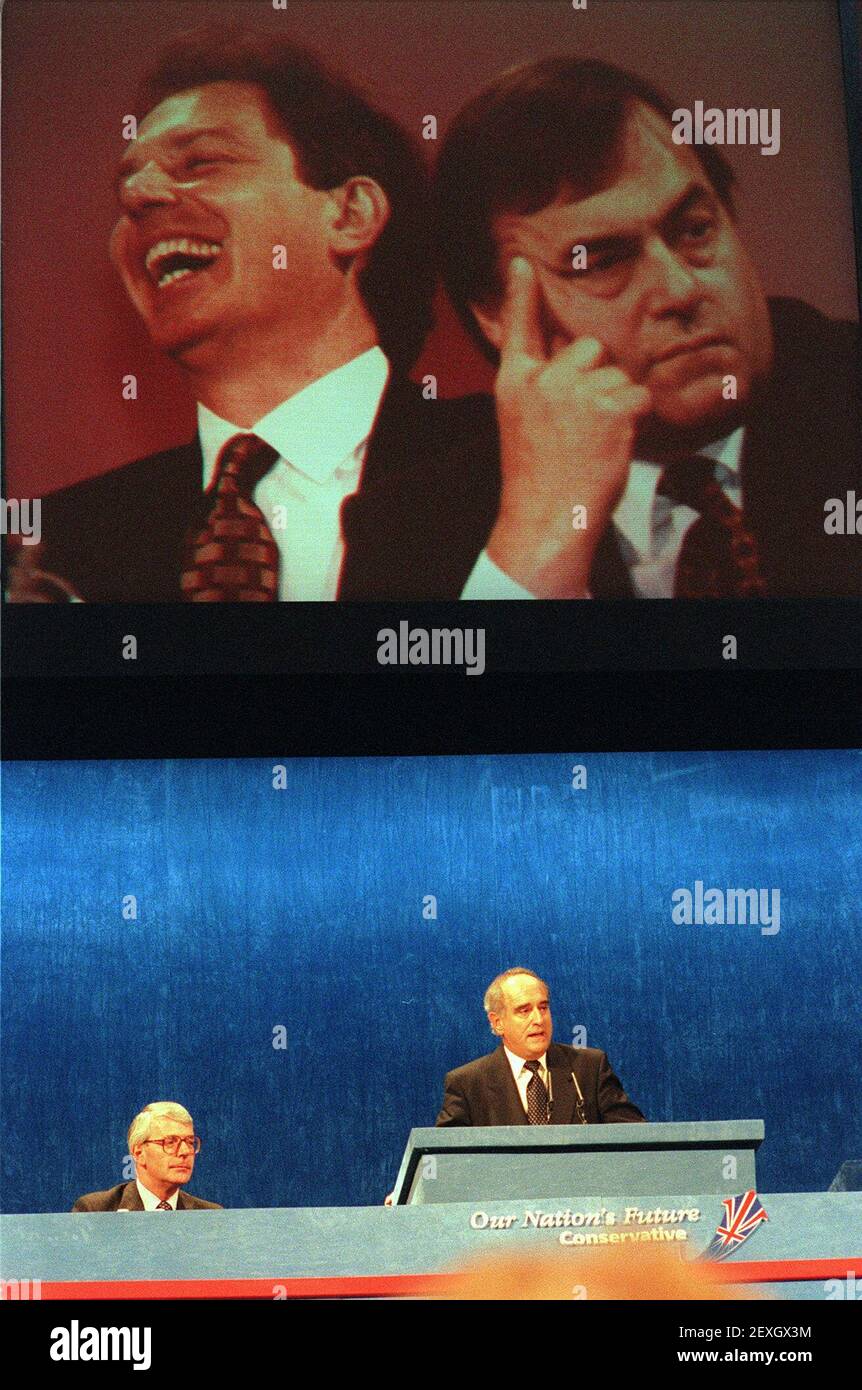 Brian Mawhinney and John Major the Prime Minister at the 1995 ...