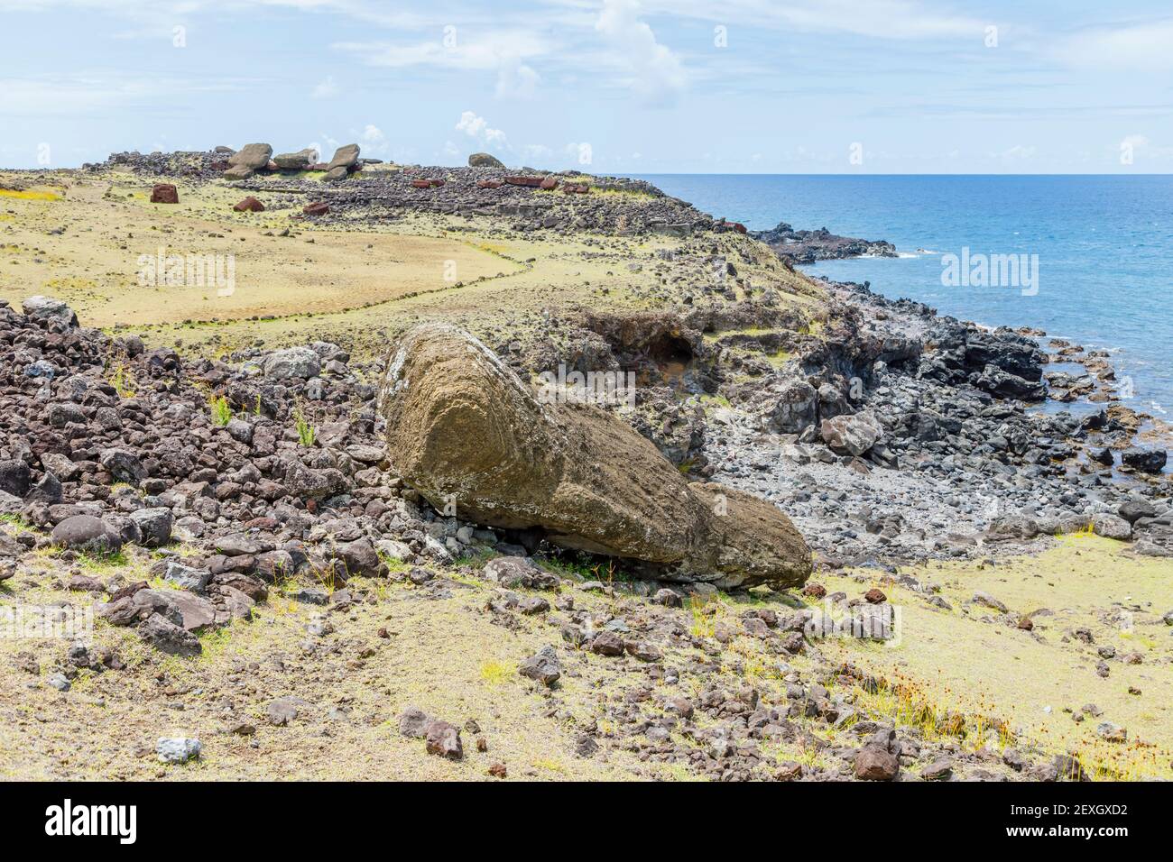 Broken moai hi-res stock photography and images - Alamy