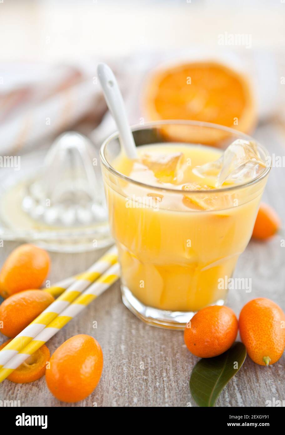 Fresh orange juice Stock Photo - Alamy