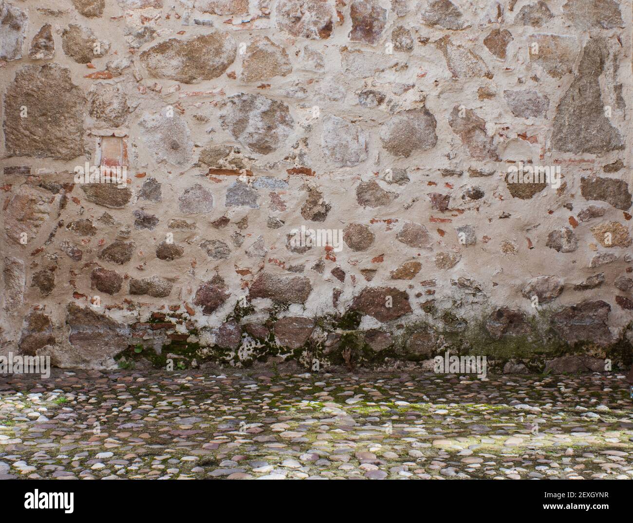 Old stone wall and floor photography background. Ancient stone texture ...