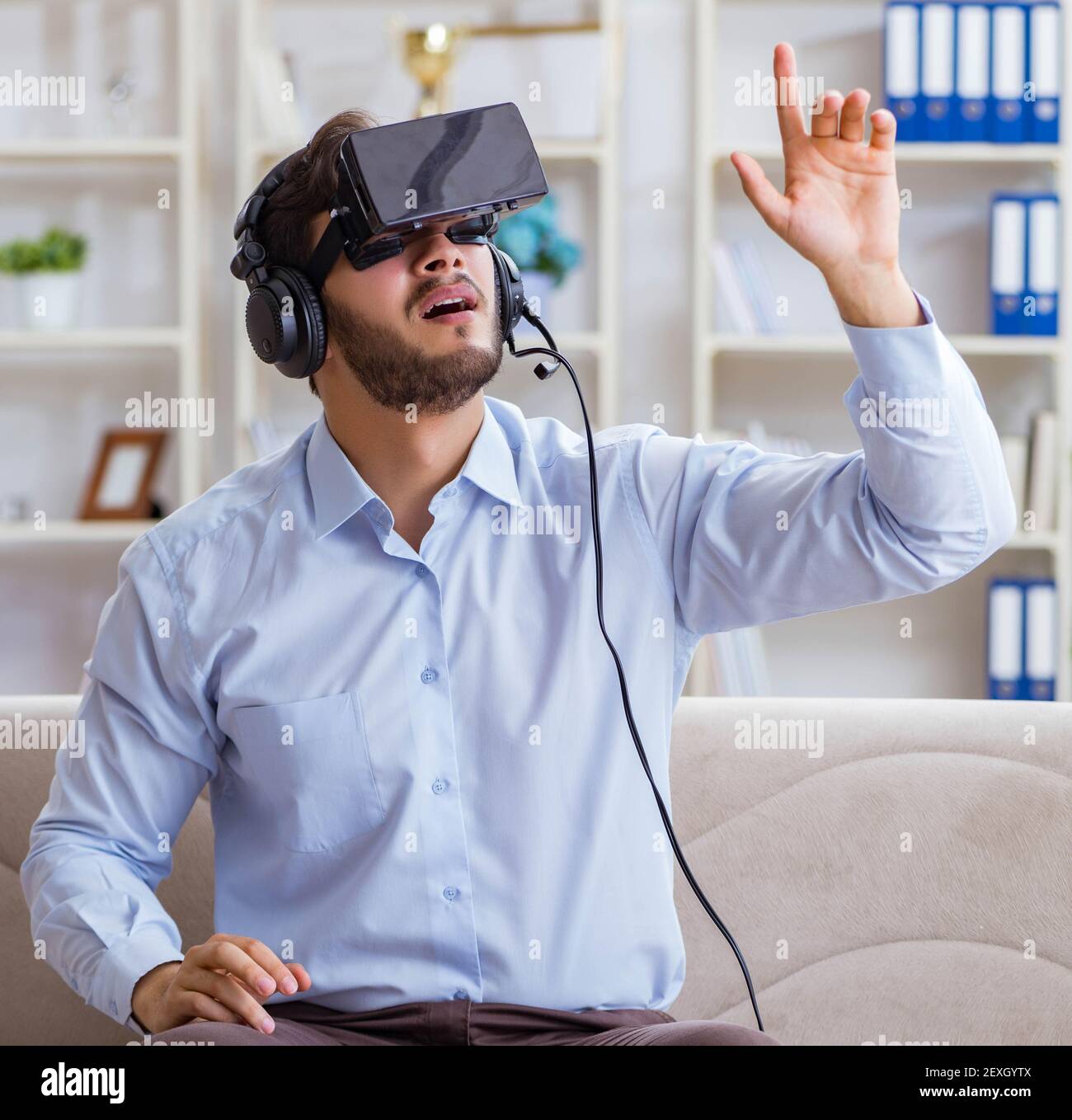 The student gamer playing games at home Stock Photo - Alamy