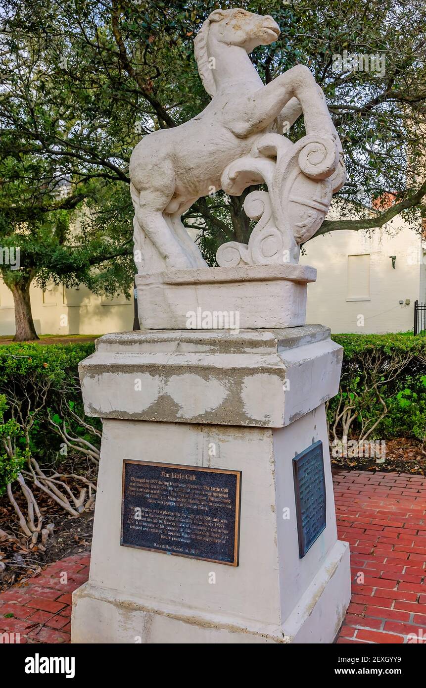 The Little Colt statue stands in Spanish Plaza in Mobile, Alabama. The ...