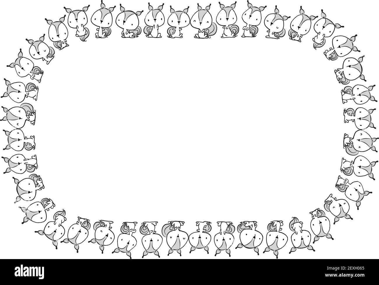 vector cartoon Squirrel background frame Stock Vector Image & Art - Alamy